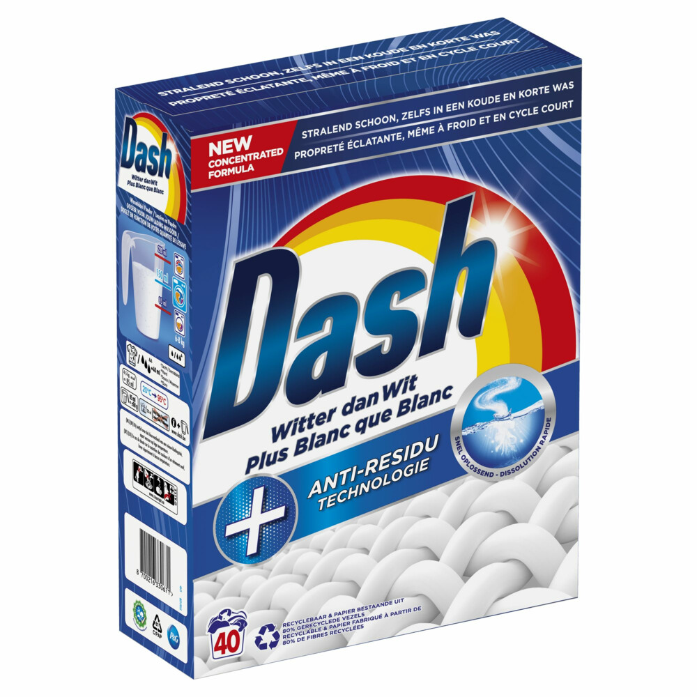 Dash Witter 2.4kg 40sc Powder Detergent – Mira Mart