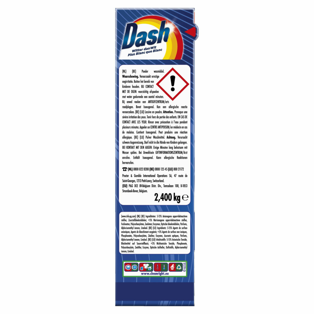Dash Witter 2.4kg 40sc Powder Detergent – Mira Mart