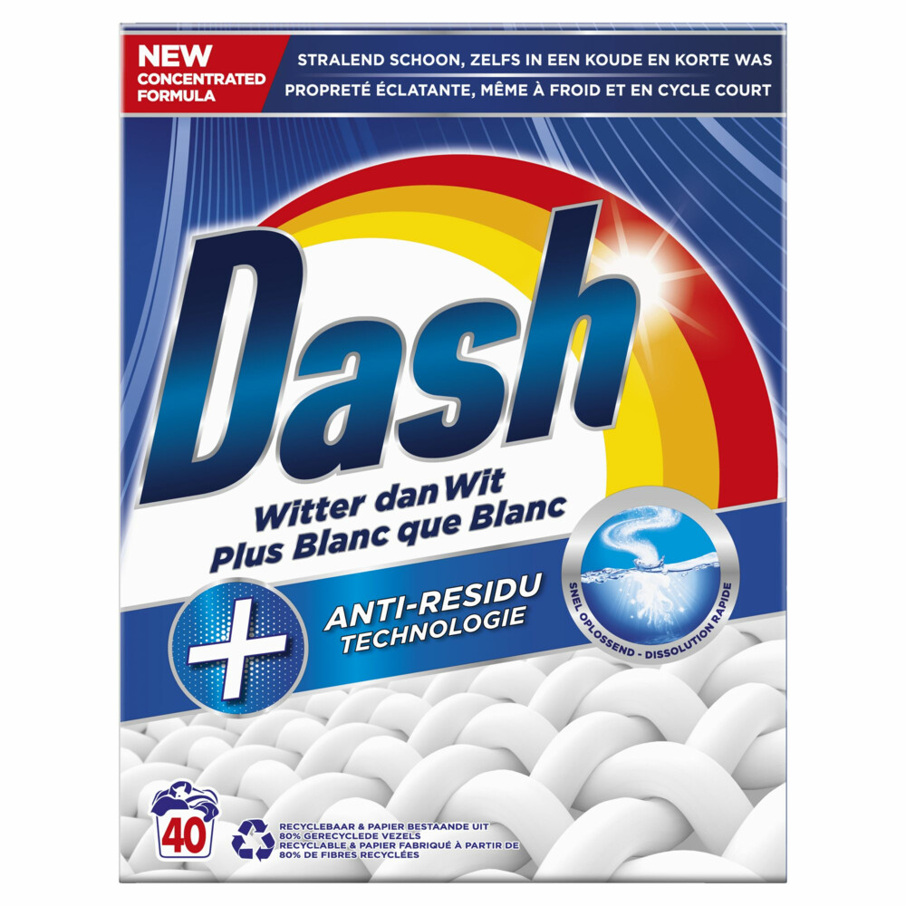 Dash Witter 2.4kg 40sc Powder Detergent – Mira Mart