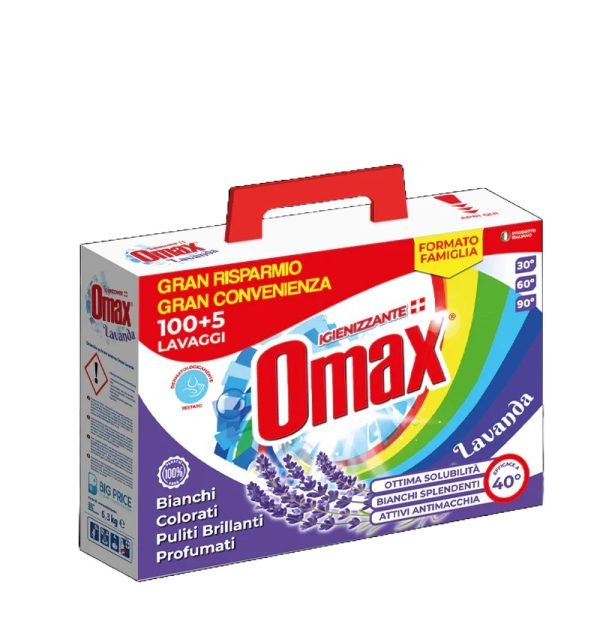 Omax Lavander Detergjent 105Larje 6.3Kg – Mira Mart