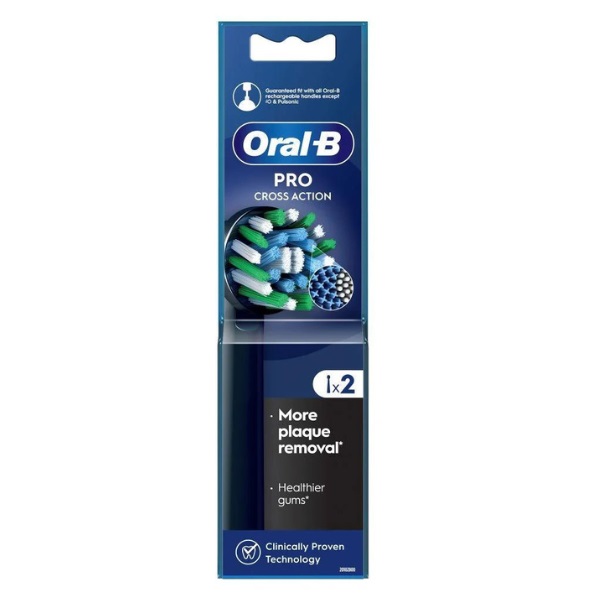 Oral-B PWR Refill Pro Cross Action Black 2copë – Mira Mart