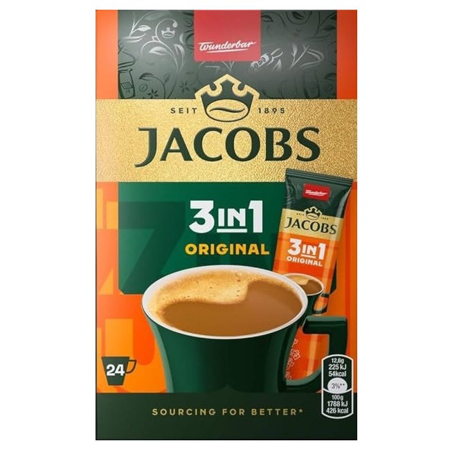 Jacobs 3in1 Original Instant Coffee 302.4g (24×12.6g) – Mira Mart